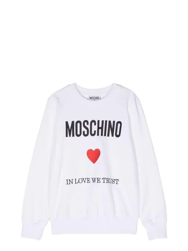 Moschino Embroidered Cotton Sweatshirt - White