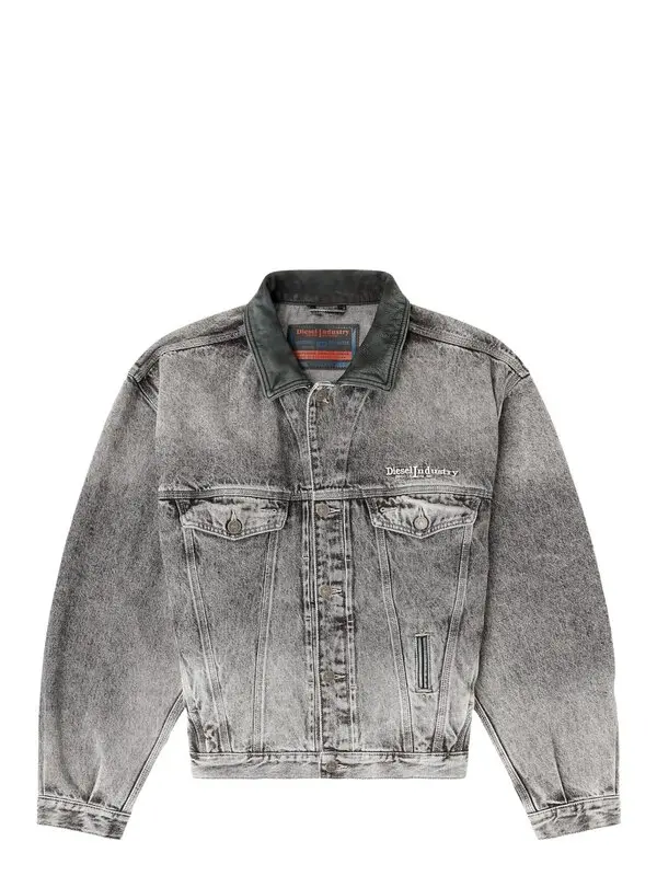 DIESEL® D-denver Collar Denim Jacket - Grey
