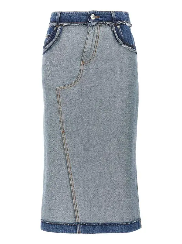 Marni Denim Midi Skirt - Gray