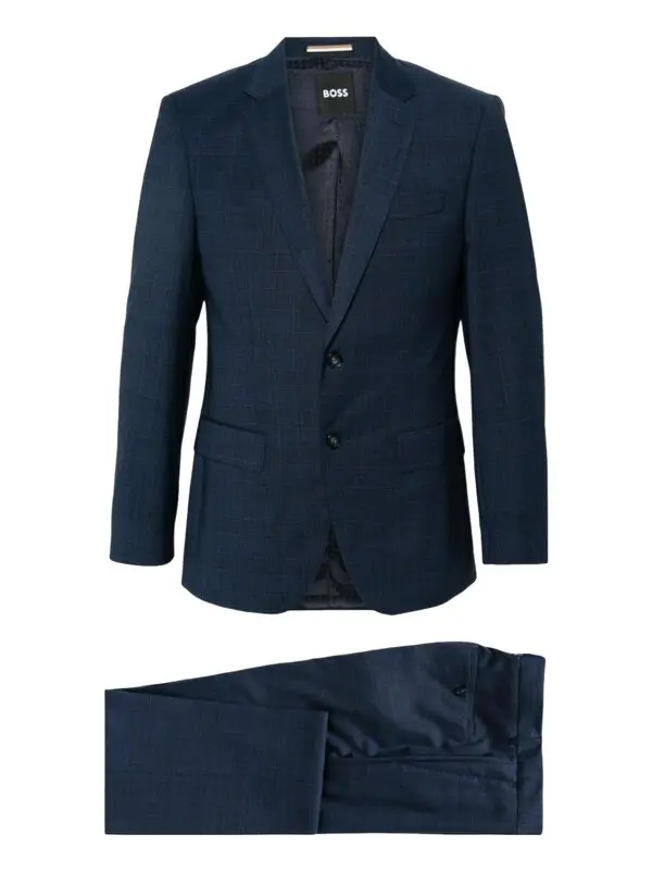 Hugo Boss Checked Single-breasted Suid - No