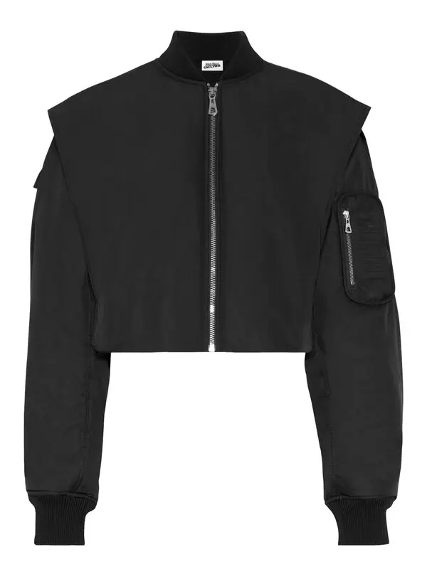 JEAN PAUL GAULTIER Cropped Bomber Jacket - Black