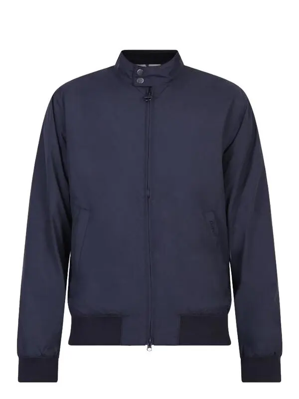 Barbour Stand Collar Zip Up Casual Jacket - Blue