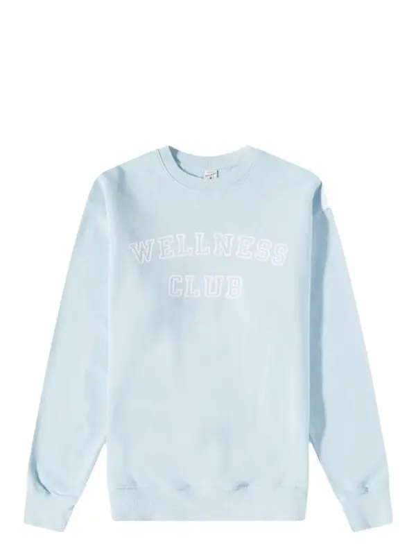 SPORTY  RICH Sporty & Rich Long Sleeve Crewneck Sweater - Blue