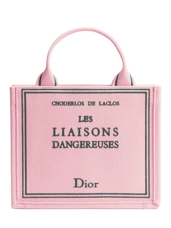 Dior Small Book Tote Bag - Pink And Green