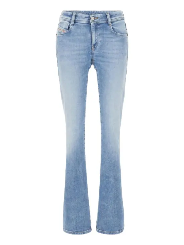 DIESEL® Logo Patch Slim-cut Jeans - Blue