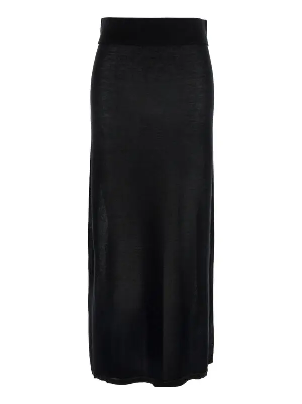 TOTEME Long Knitted Skirt - Black