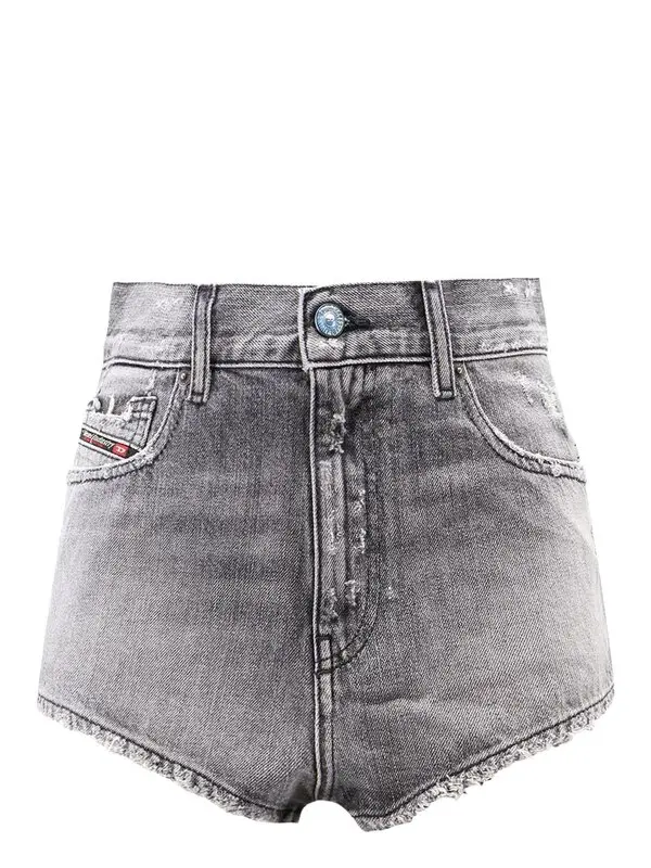 DIESEL® Distressed Denim Shorts - Grey
