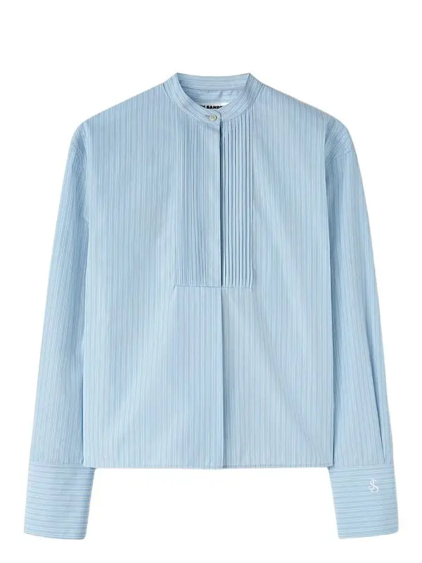 JIL SANDER Striped Buttoned Shirt - Blue