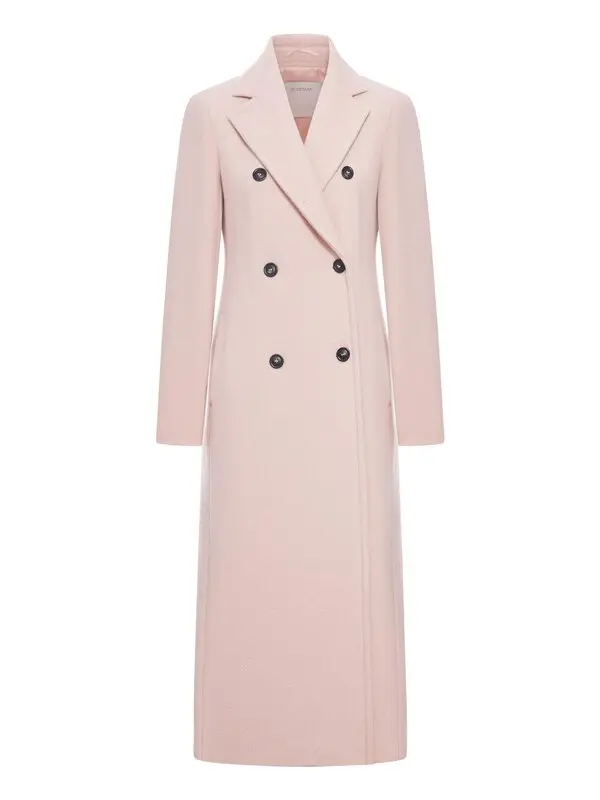 Sportmax Double-breasted Long Coat - Pink