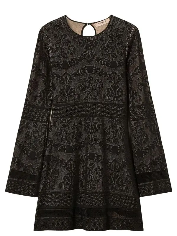TWINSET Long-sleeve Mini Dress - Black