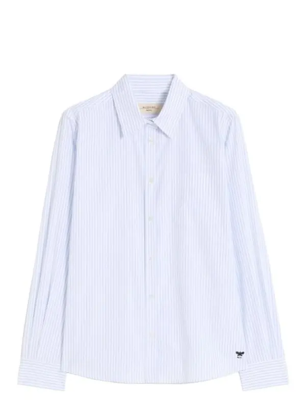 Max Mara Striped Button-up Shirt - Light Blue