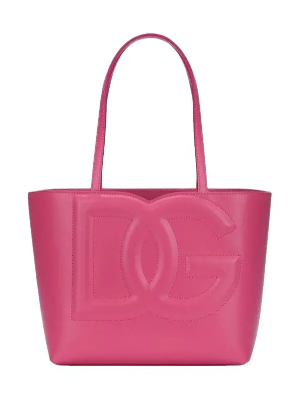 Dolce & Gabbana Small Shopping Bag With Embossed Logo - Red