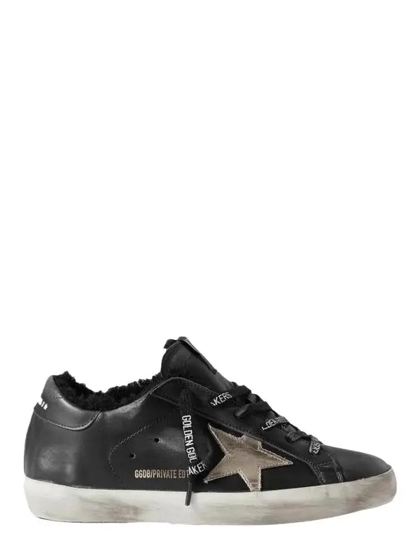 GOLDEN GOOSE Tie Casual Sports Sneakers - Black