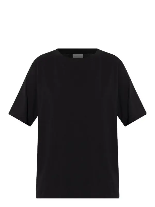 Dries Van Noten Round Neck Short Sleeve T-shirt - Black