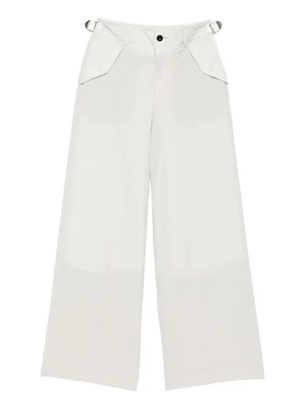 Sacai Adjustable-waist Flap-pocket Trousers - White