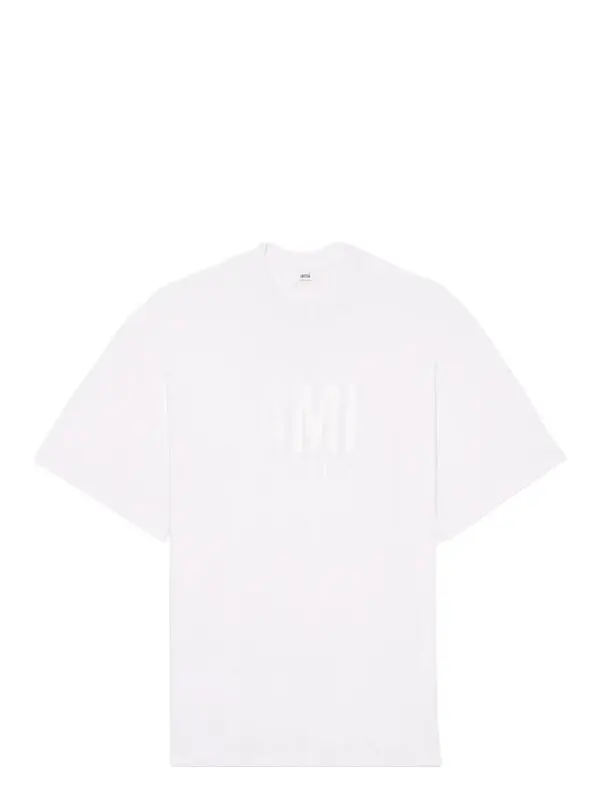 Ami Embroidered-logo Organic Cotton T-shirt - White