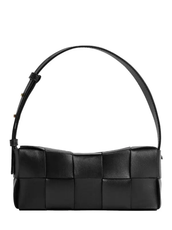 Bottega Veneta Brick Cassette Small Shoulder Bag - Black
