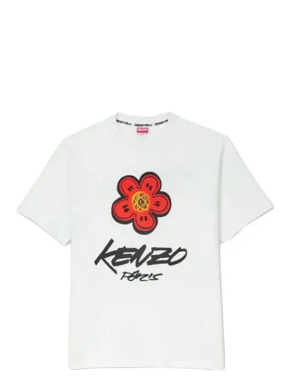 Kenzo Logo Printed Crewneck T-shirt - White