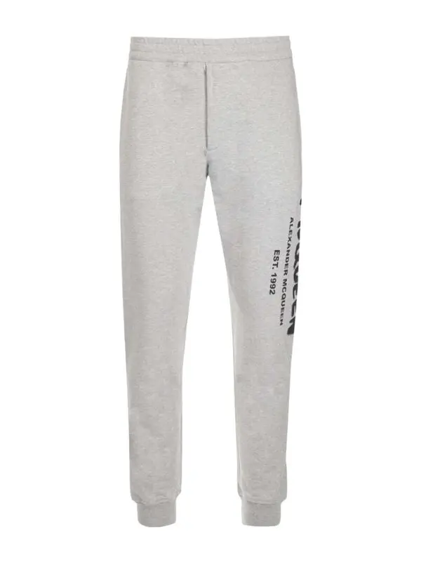 Alexander McQueen Graffiti Logo Joggers - Gray