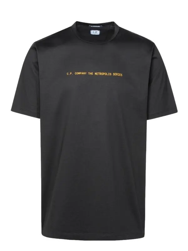 C.P. COMPANY Graphic Badge Crewneck T-shirt - Black