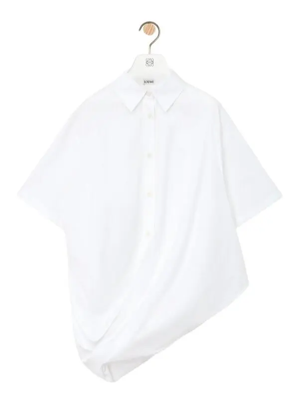 Loewe Asymmetrical Short-sleeved Shirt - White