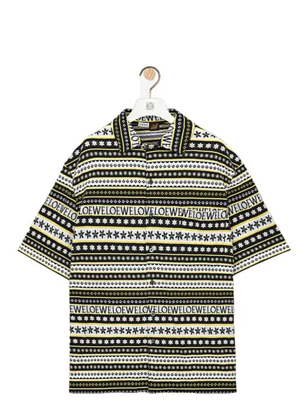 Loewe Short Sleeve Shirt In Cotton - Black