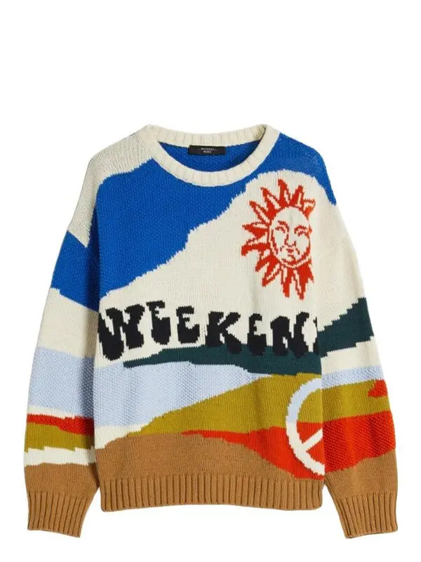 Max Mara Color Block Intarsia Knitted Pullover - Multicolor