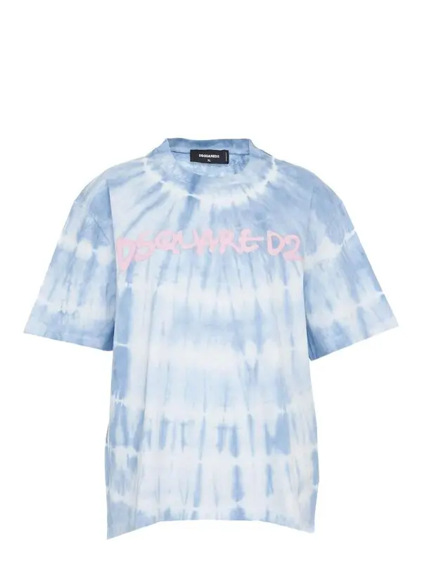 Dsquared2 Tie-dye Crewneck T-shirt - Blue