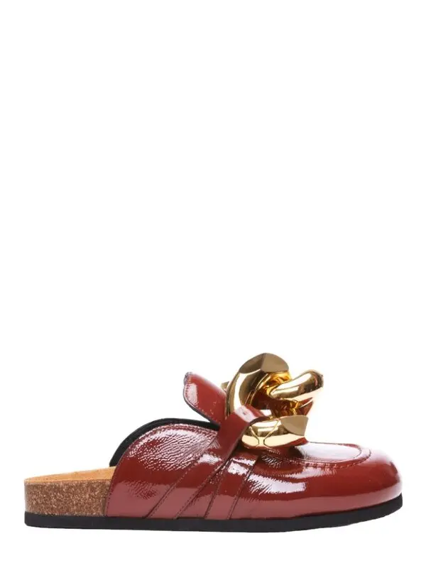 J.W.ANDERSON Jw Anderson Chain Detailed Slip-on Loafers - Brown