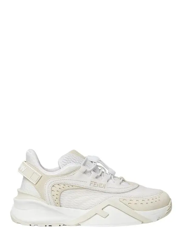 Fendi Flow Lace-up Sneakers - White