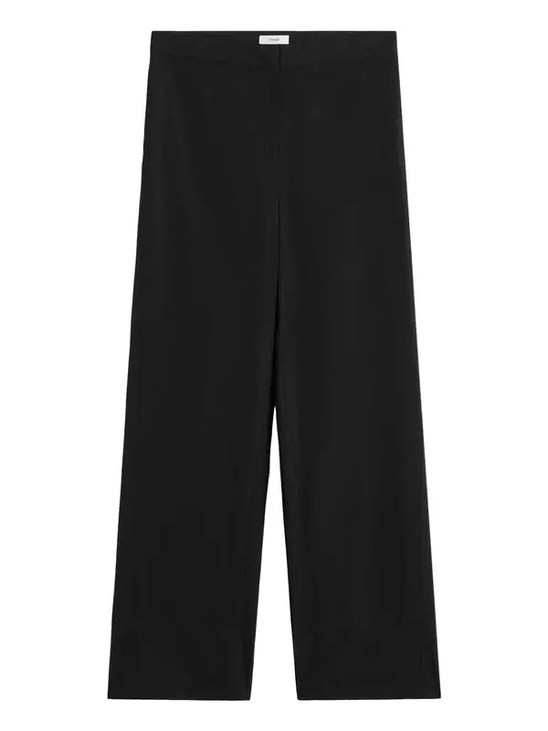TOTEME Twisted Seam Straight Leg Trousers - Black