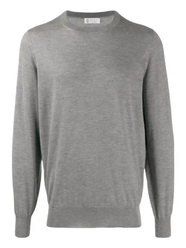 Brunello Cucinelli Crewneck Knitted Jumper - Gray