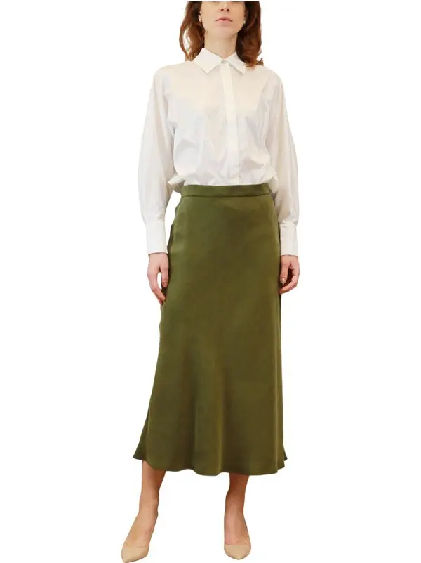 Max Mara Clan Buttoned Long-sleeved Top - Green