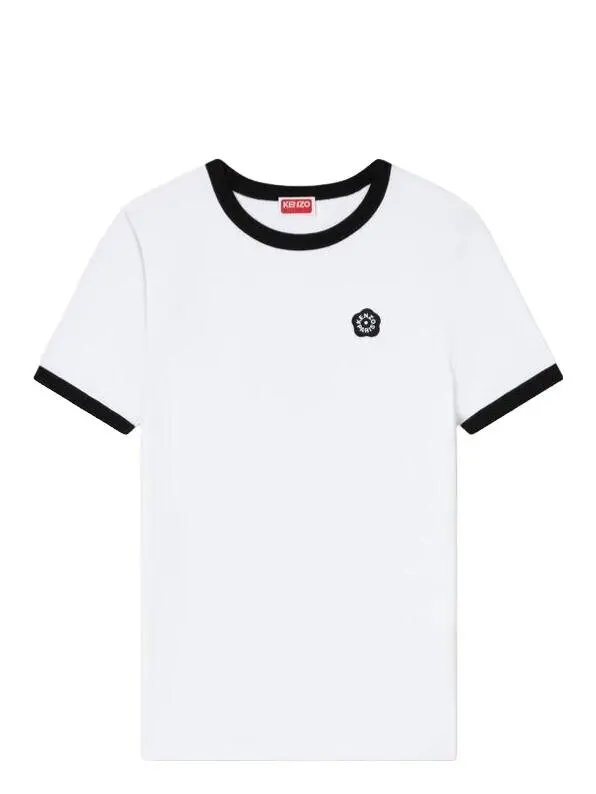 Kenzo Contrast Trim Logo T-shirt - White