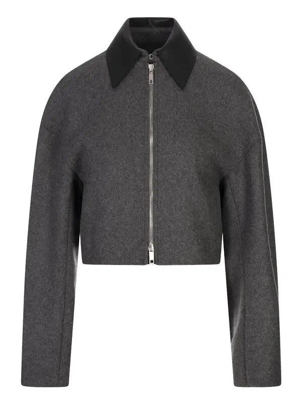 Sportmax Vacuo Zip-up Long-sleeved Jacket - Grey