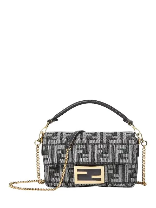 Fendi Baguette Ff Jacquard Mini Tote Bag - Blue