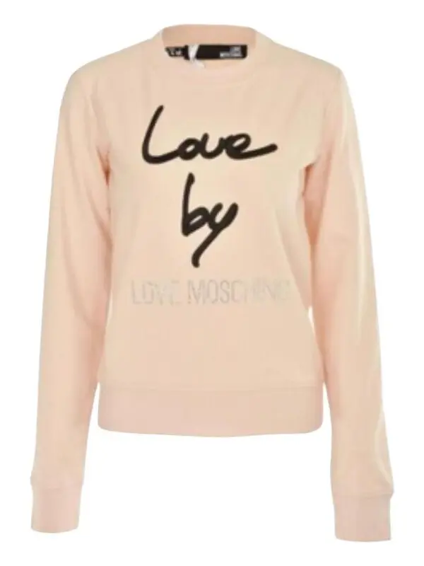 Moschino Printed Logo Sweater - Nude