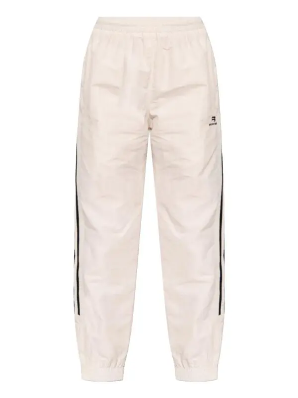 Balenciaga Logo Embroidered Track Pants - White