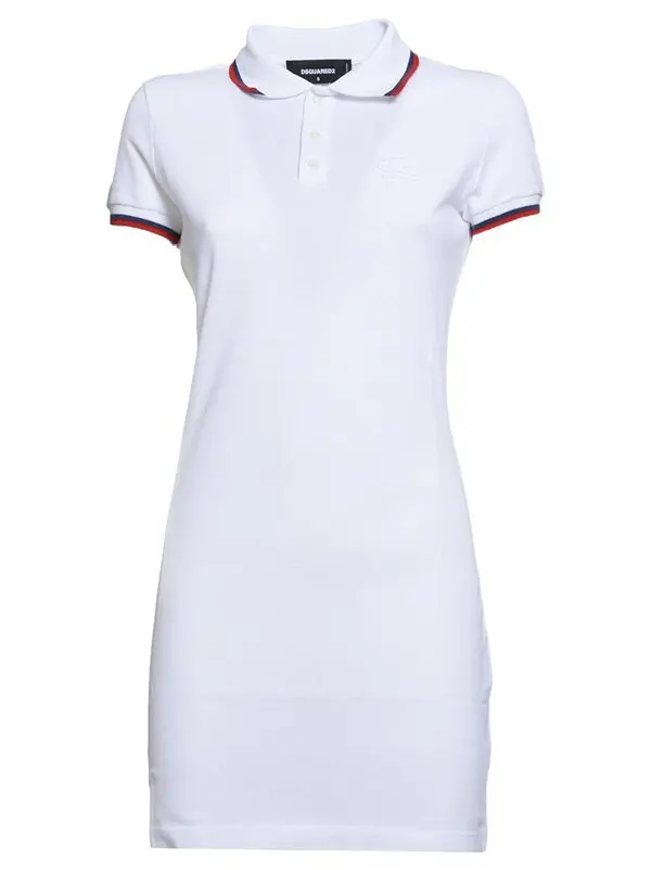 Dsquared2 Logo Patch Polo Dress - White