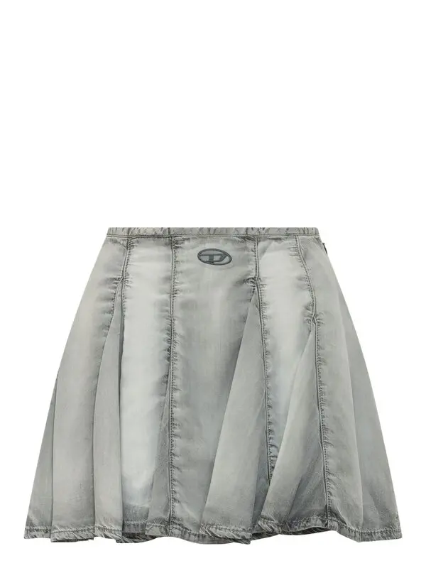 DIESEL® Pleated Mini Skirt - Gray
