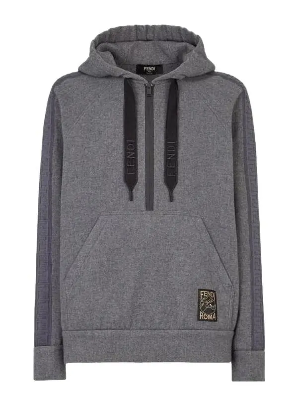 Fendi Grey Jersey Sweatshirt - Gray