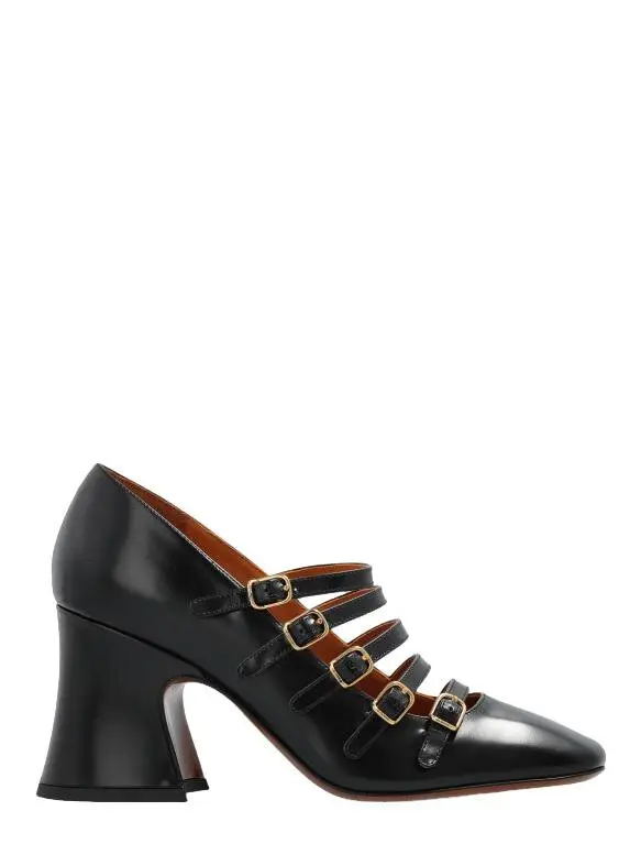 Chloé Janis Buckled High Heel Pumps - Black
