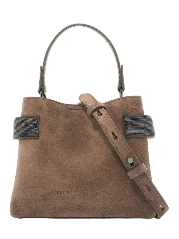 Brunello Cucinelli Top Handle Shoulder Bag - Brown