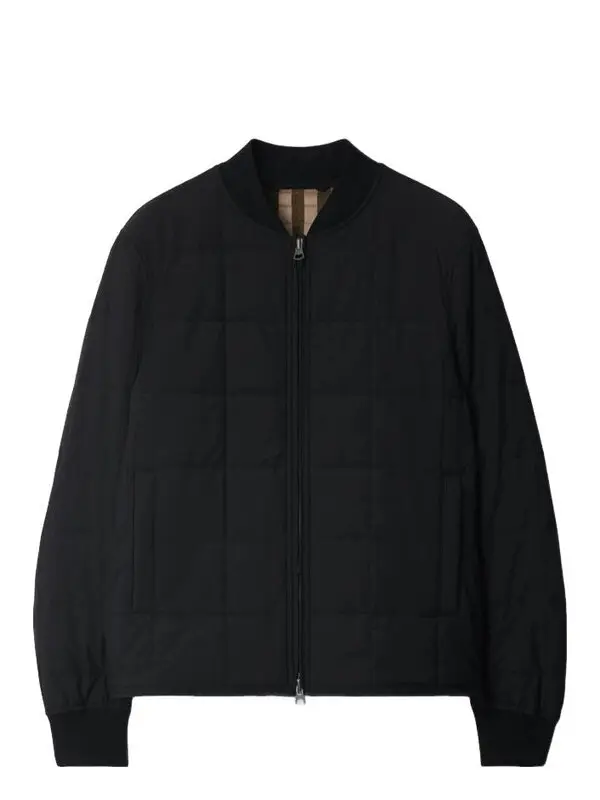 Burberry Quilted Long-sleeved Cotton Jacket - Black