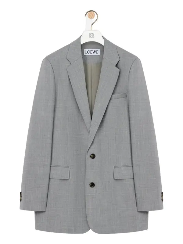 Loewe Single-breasted Tailored Jacket - Grey