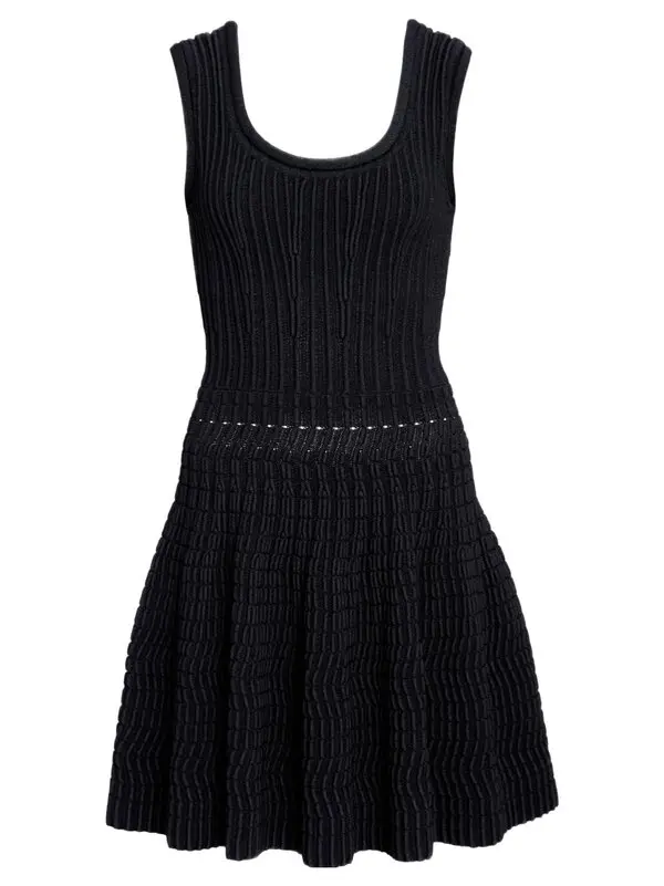 Alaïa Sleeveless Knit Dress - Black