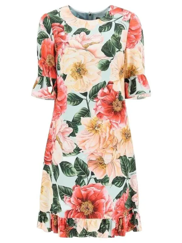 Dolce & Gabbana Floral Print Mini Dress - Multicolor