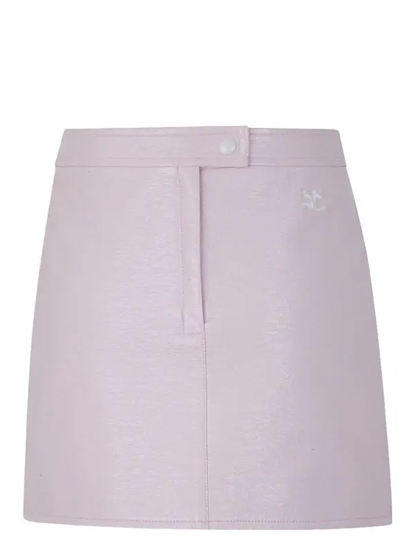 COURREGES Courrèges Re-edition Logo Patch Mini Skirt - White