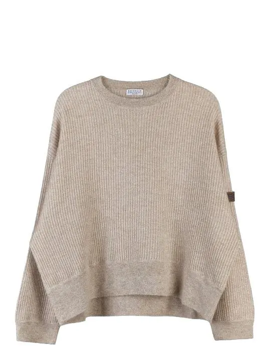 Brunello Cucinelli Ribbed Long Sleeve Sweater - No