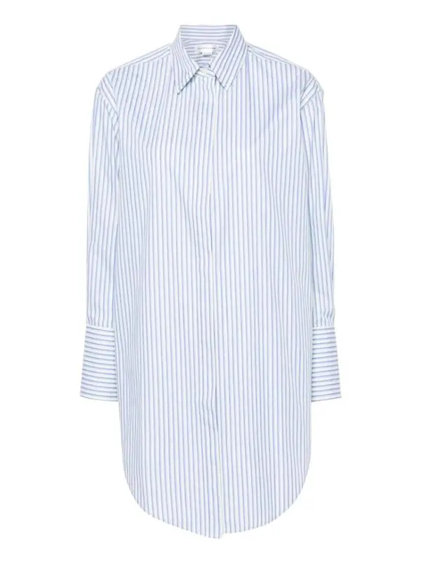 Victoria Beckham Long-sleeved Striped Shirt - White